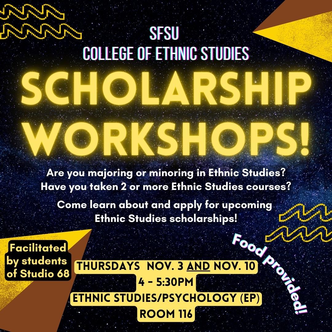 Studio 68 Scholarship Workshops for For 2022 | Race & Resistance Studies