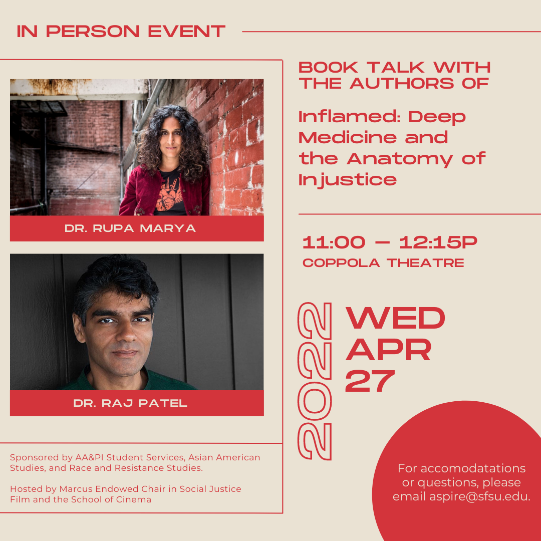 Book Talk: Inflamed: Deep Medicine and the Anatomy of Injustice | Race ...